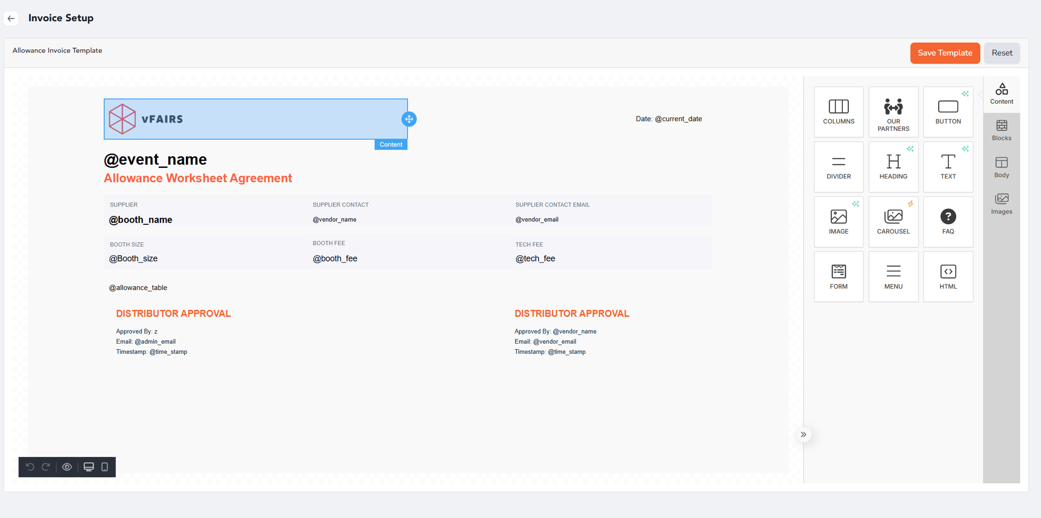 Configuring Invoice Templates for Allowance Negotiation