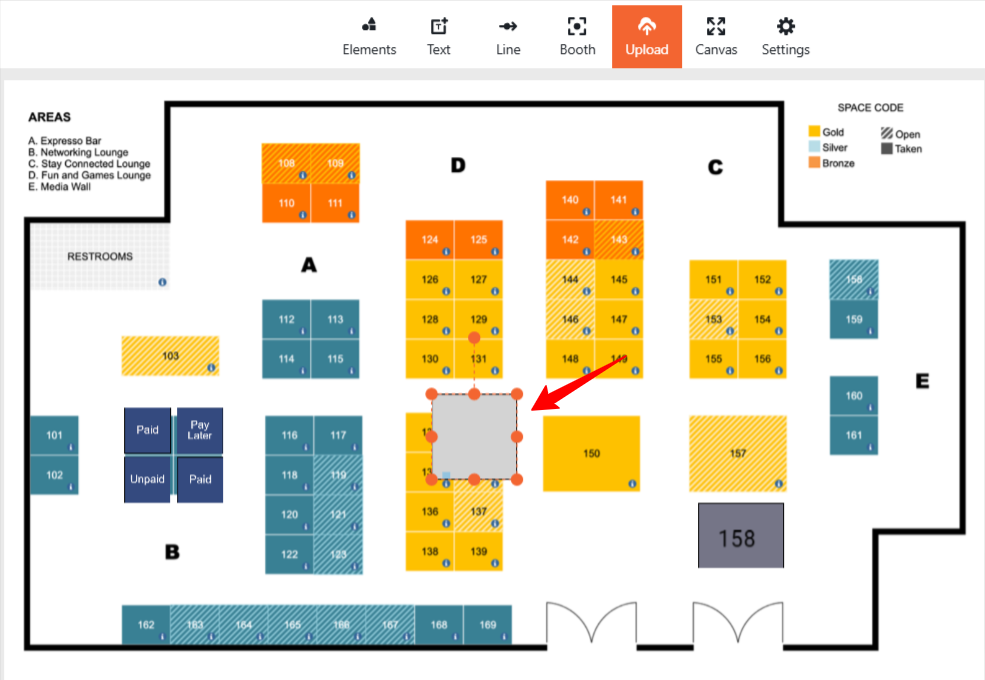 How to Link Booths in Floor Plan