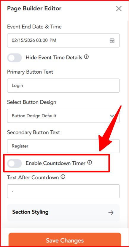 How to Add a Countdown Timer to Your Event Page