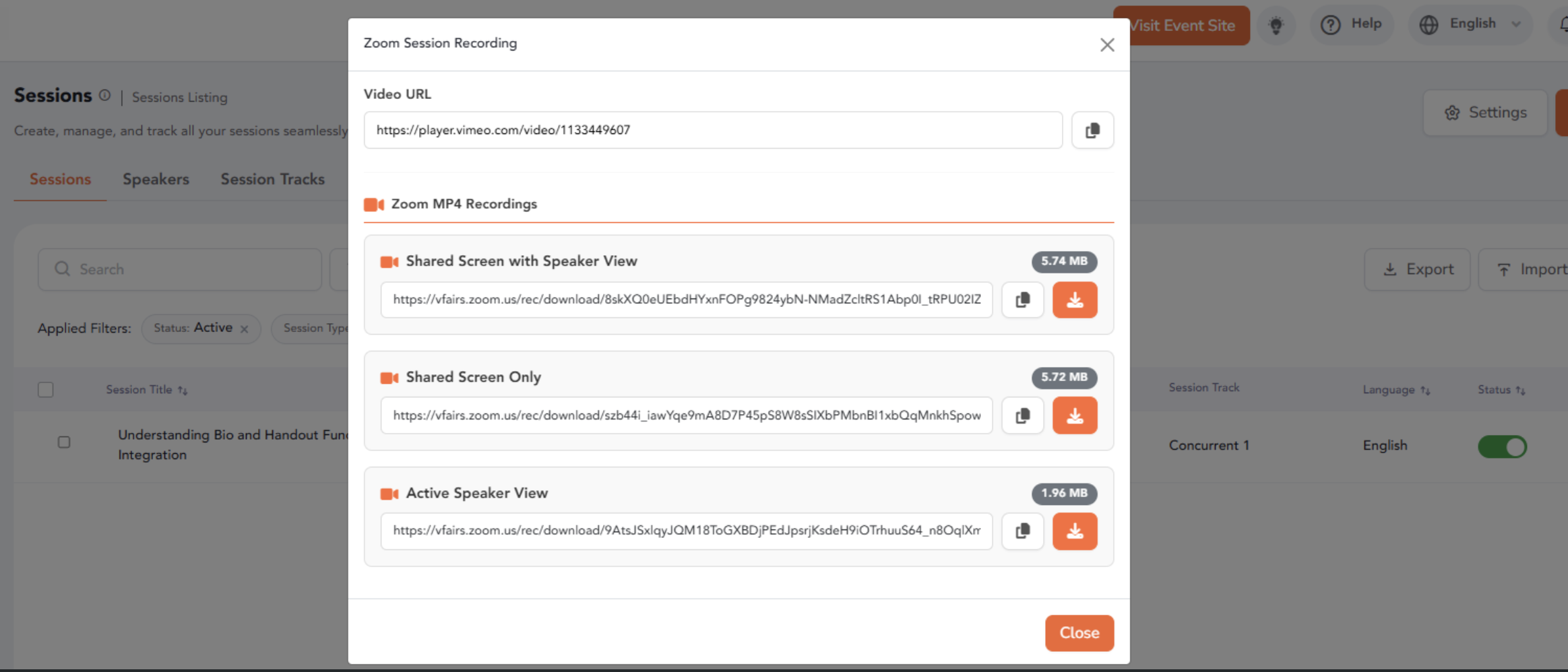 How to Access Automated Zoom Sessions Recordings from the Backend