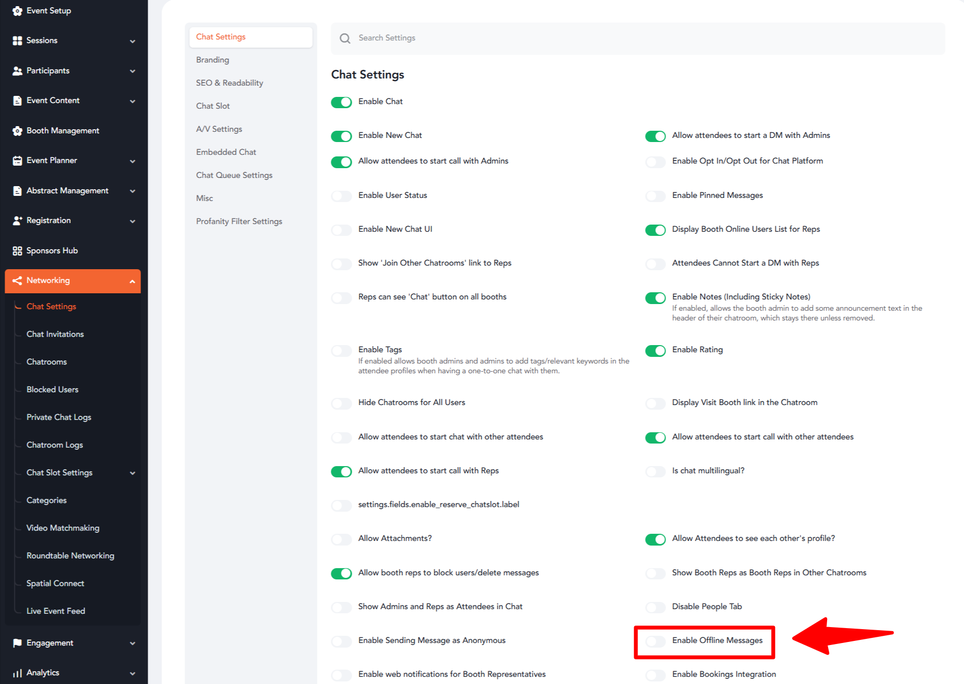 How to enable offline message notifications