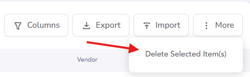 How to Bulk Delete Items