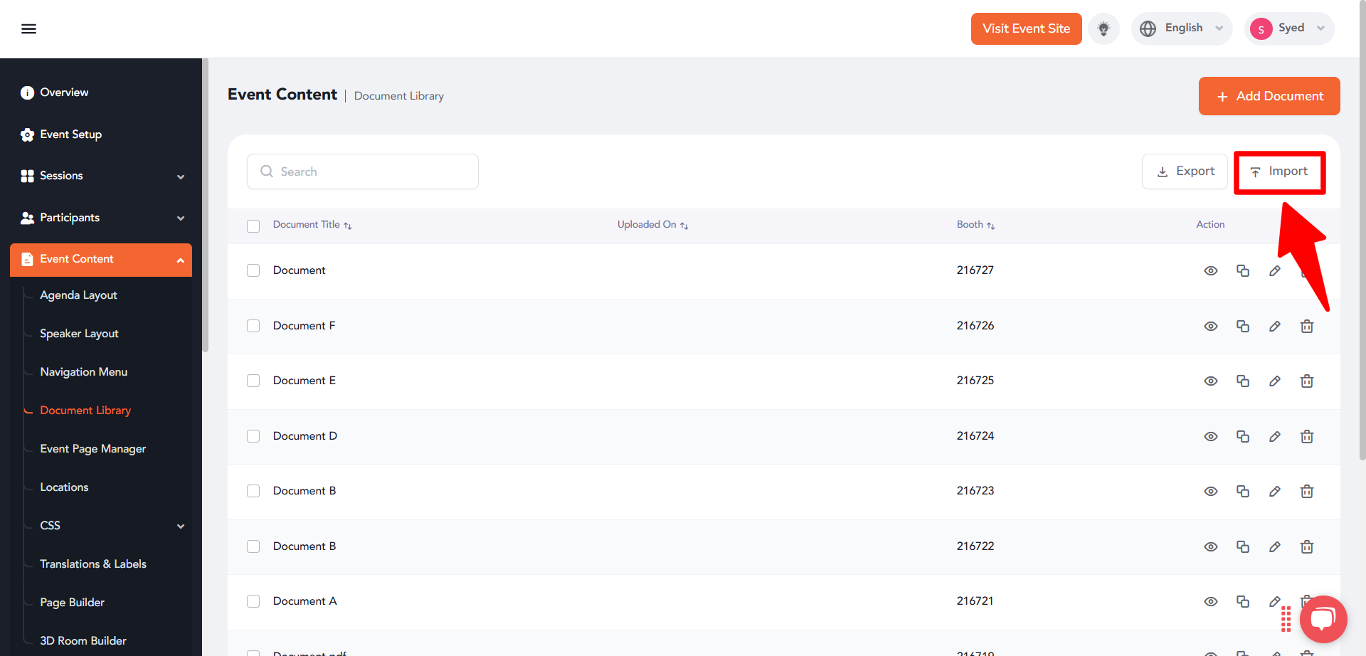 How to Import/Export Documents in the Document Library