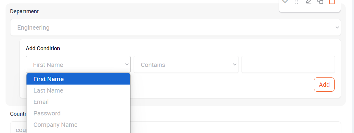 How to add field dependencies in a registration form