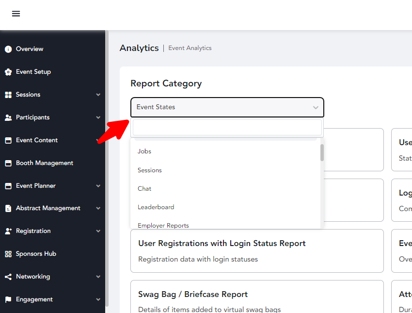 How to access and download post-event reports
