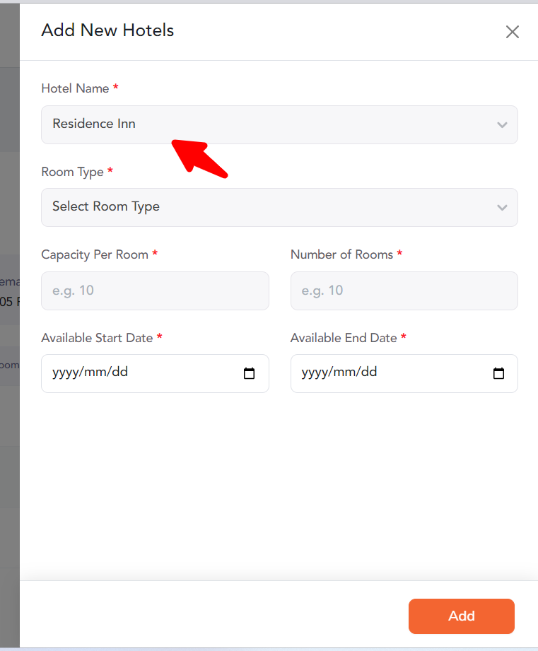 How to add and manage hotel/room blocks and attendee bookings?