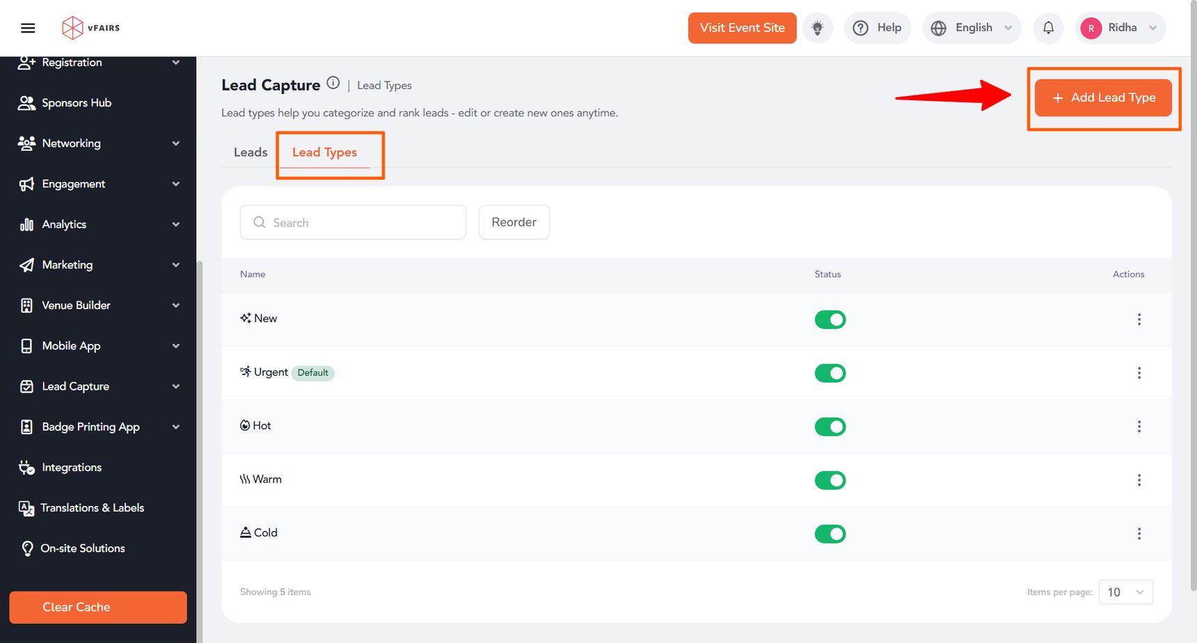 How to Create and Manage Lead Types